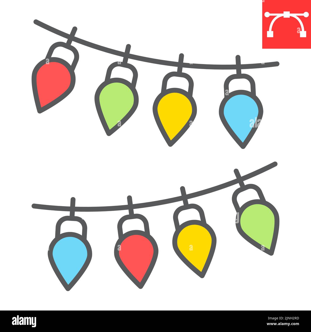 Editable christmas lights Stock Vector Images - Alamy