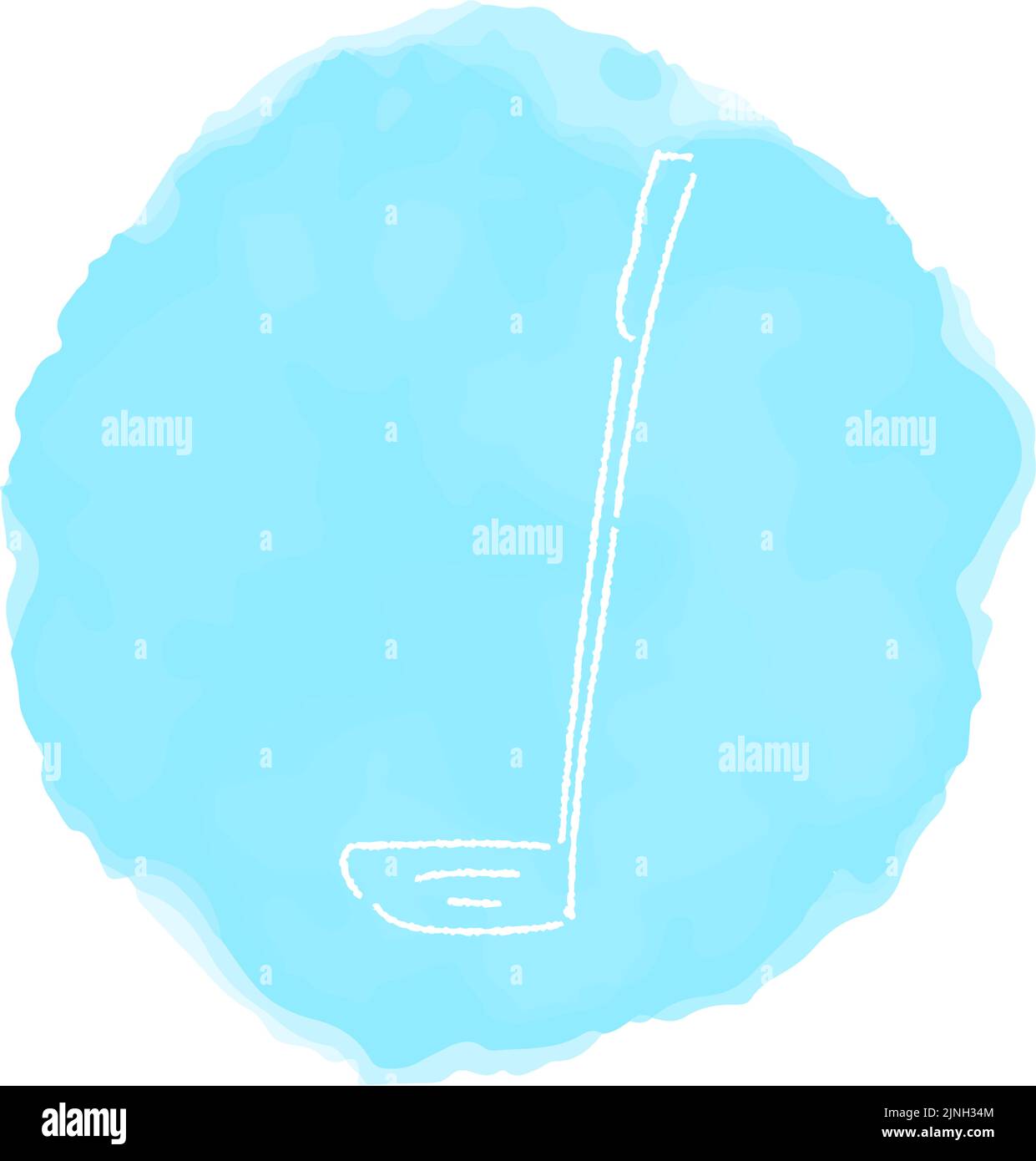 Handwritten simple icon illustration: Golf putter Stock Vector Image ...