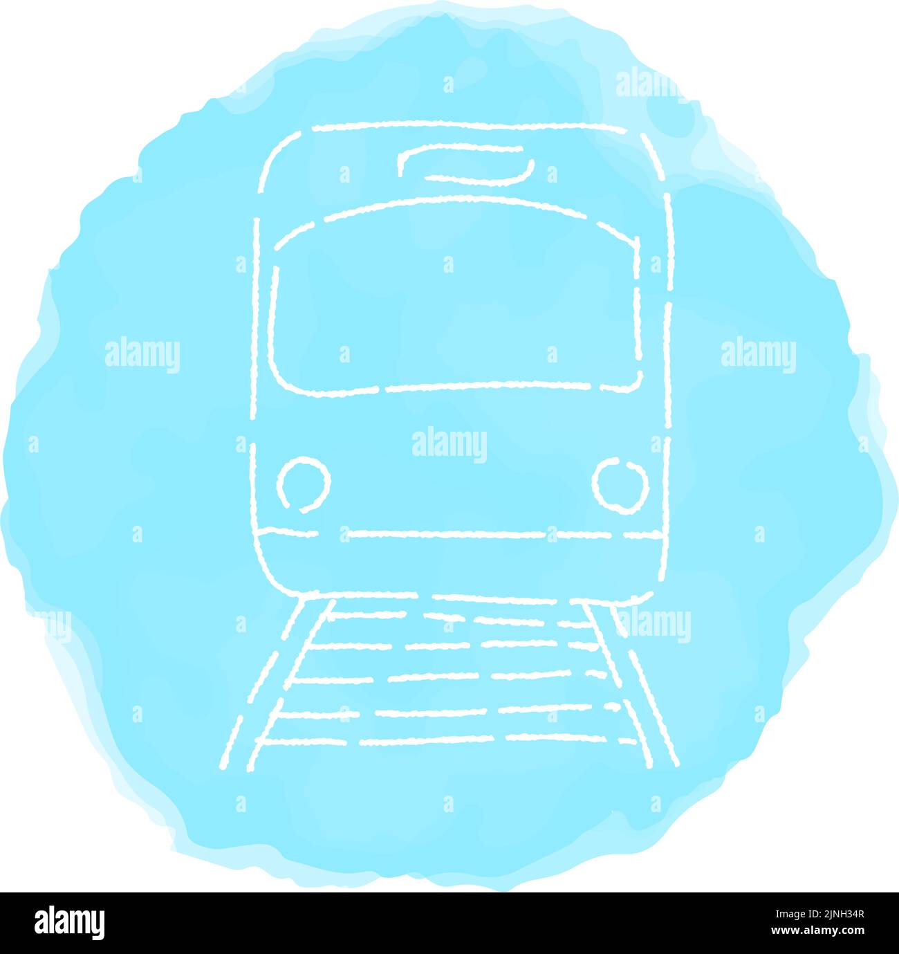 Handwritten simple icon illustration: train Stock Vector Image & Art ...