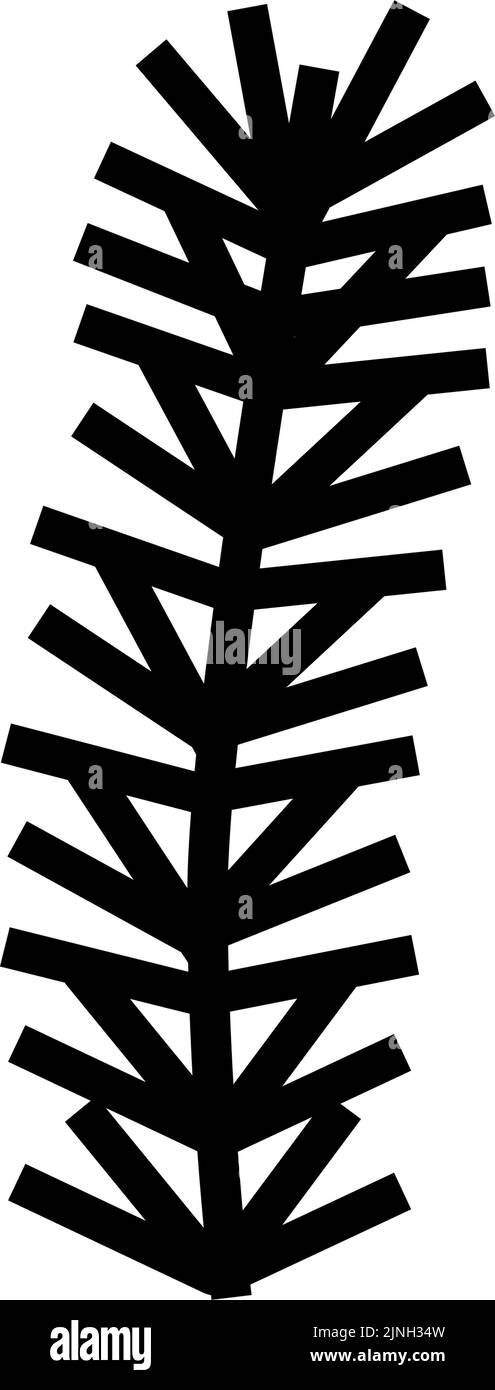spruce branch line icon vector illustration Stock Vector Image & Art ...