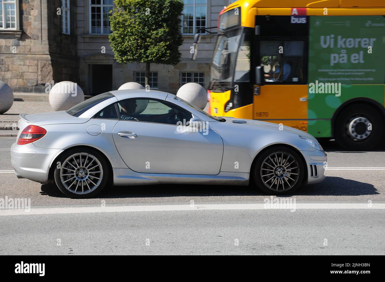 Copenhagen /Denmark/11 August 2022/Meredes sport auto in danish capital ...