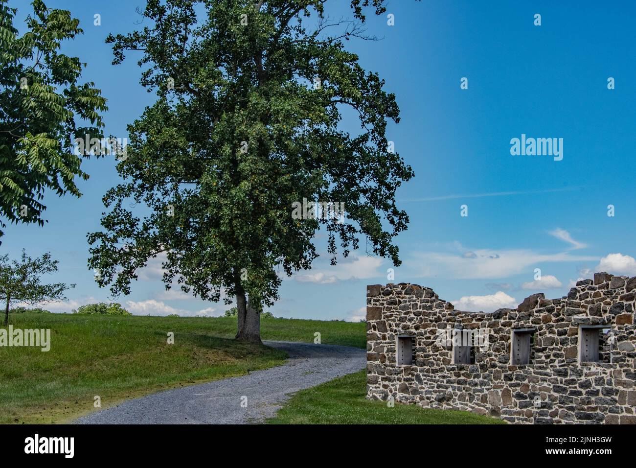 Rose Barn Ruins, Gettysburg National Military Park, Pennsylvania, USA ...