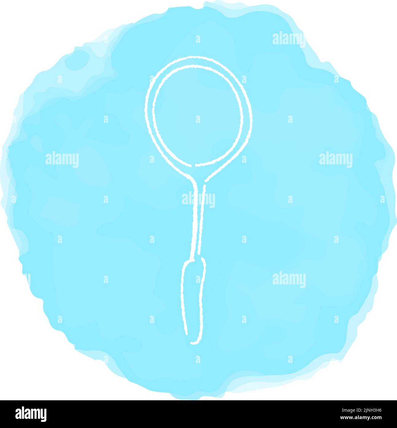 Handwritten simple icon illustration: Tennis racket Stock Vector Image ...