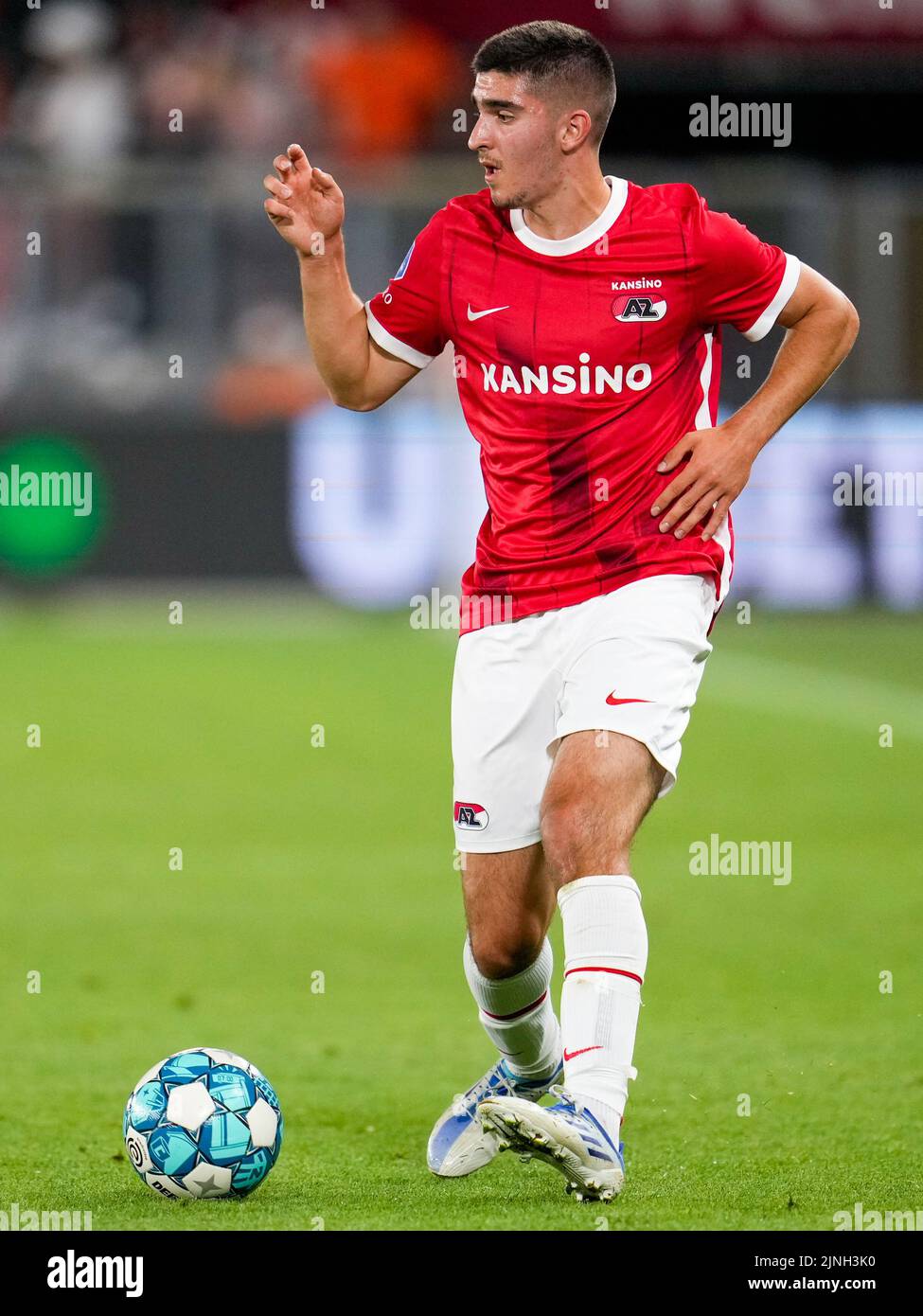ALKMAAR, NETHERLANDS - AUGUST 11: Mayckel Lahdo of AZ Alkmaar runs with ...
