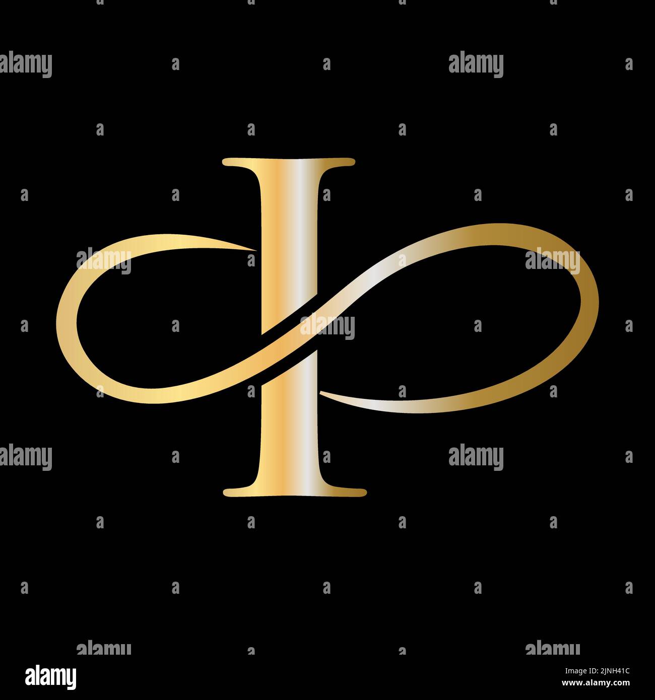 Creative Modern Luxury I Logo Vector Vector Template. Initial Monogram ...