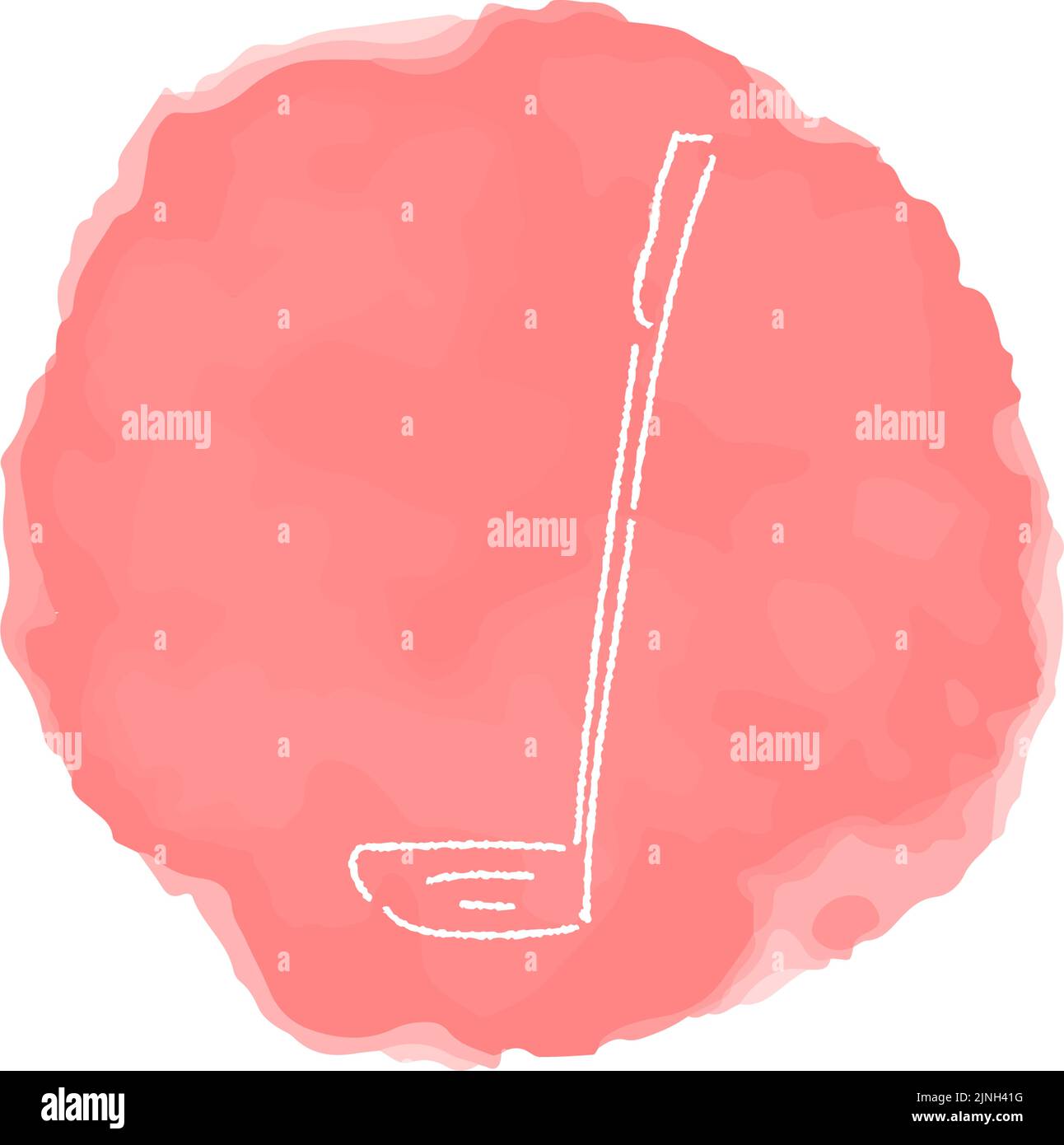 Handwritten simple icon illustration: Golf putter Stock Vector Image ...