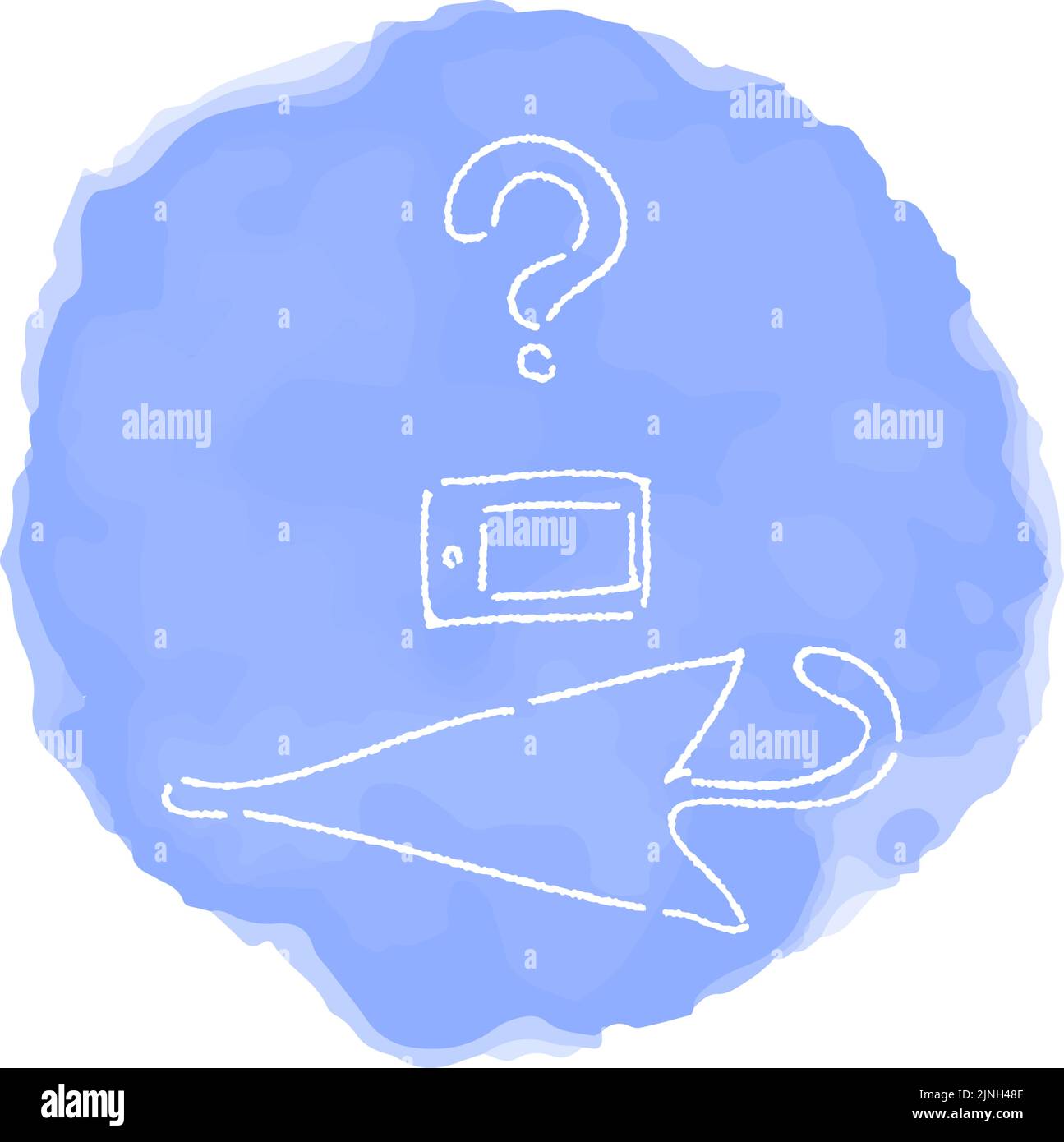 Handwritten simple icon illustration: Lost property Stock Vector Image ...