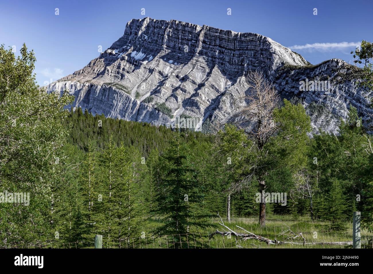 Mount Rundle is a mountain in Banff National Park overlooking the towns ...