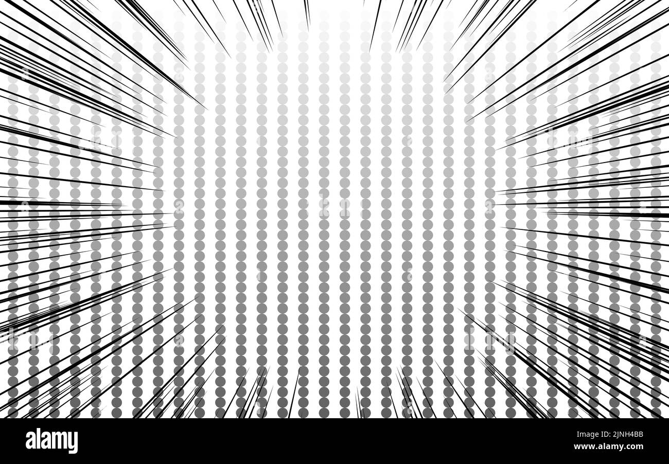 Background material: Pop dot pattern with concentrated lines and ...