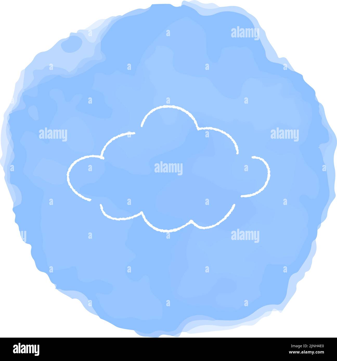 Handwritten simple icon illustration: Cloudy Stock Vector Image & Art ...