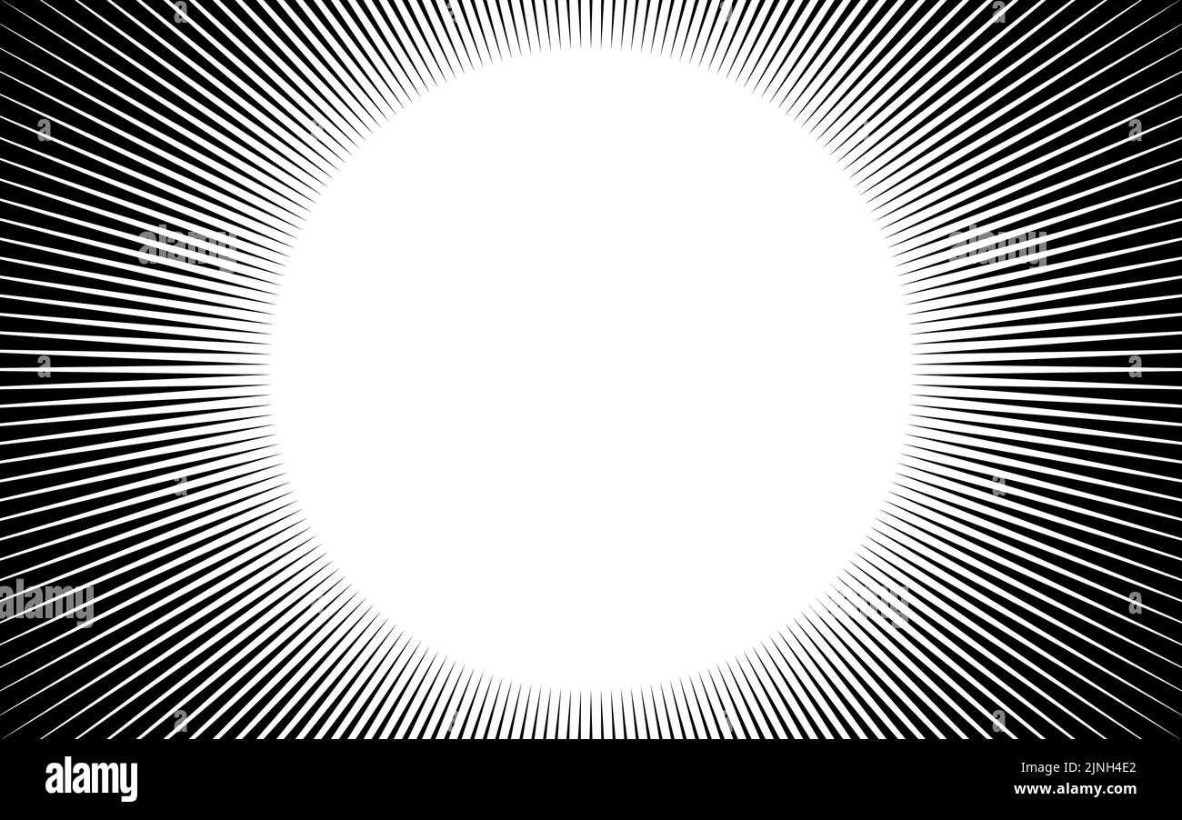 Background material: black, concentrated line, illustration Stock ...