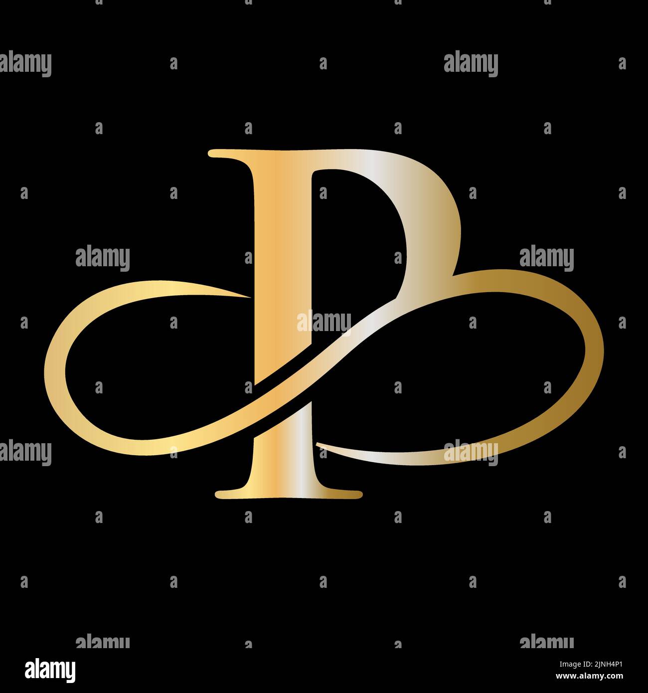 Luxury initial letter P golden gold color logo design. Creative luxury ...