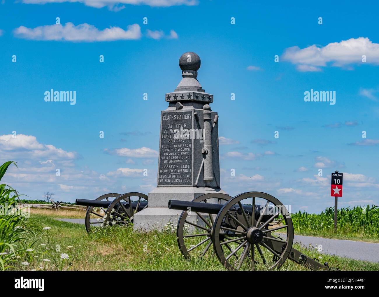 Monument to Clarks Battery, 1st NJ Light Artillery, Gettysburg National ...