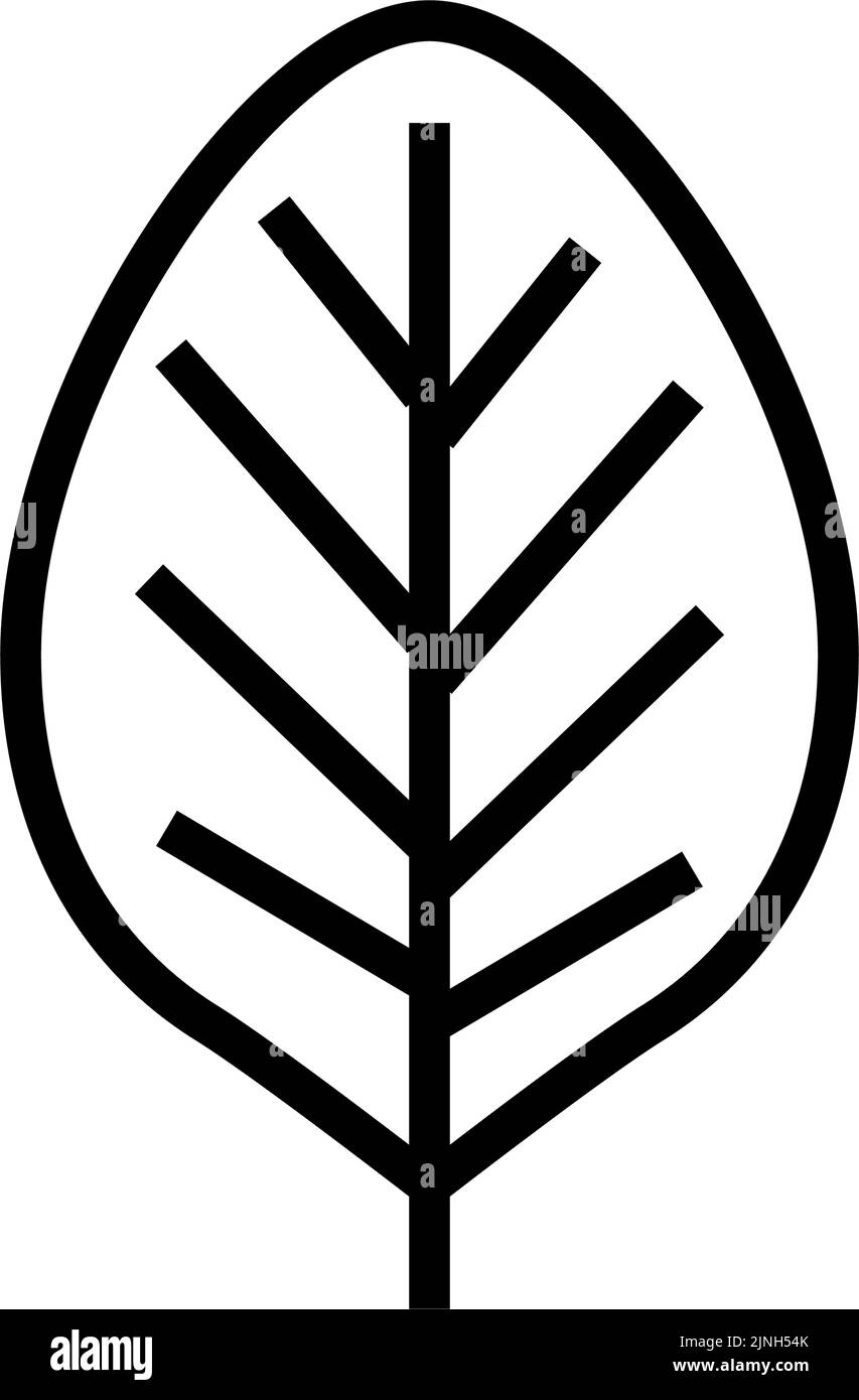 teak leaf line icon vector illustration Stock Vector Image & Art - Alamy