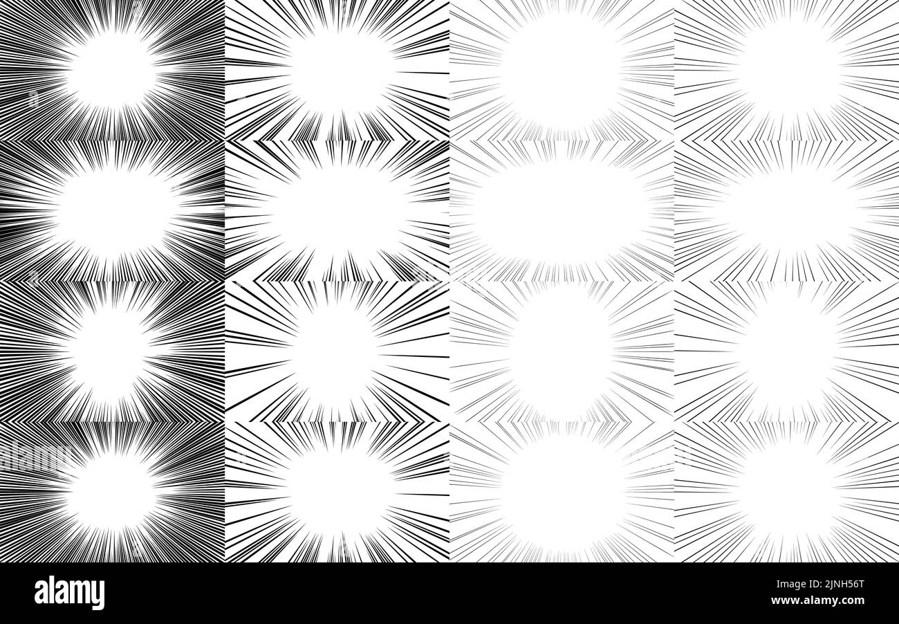 Background material: black, concentrated line, illustration Stock ...