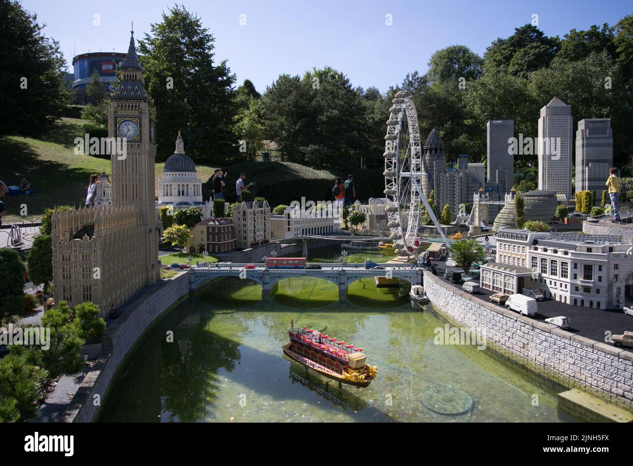 Closeups of London Miniworld including Big Ben, London Eye River Thames ...