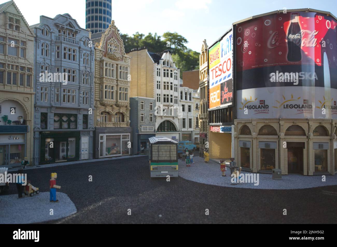 Closeups of Piccadily Circus, Miniworld, Legoland, Windsor, England UK ...