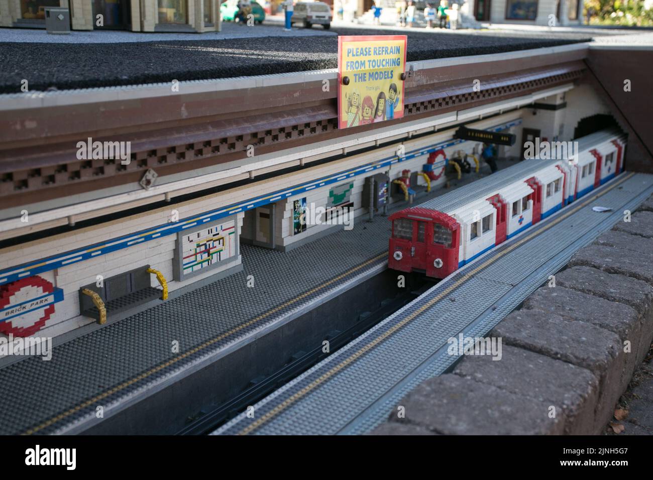 Closeups of London Underground at Miniworld, Legoland, Windsor, England ...