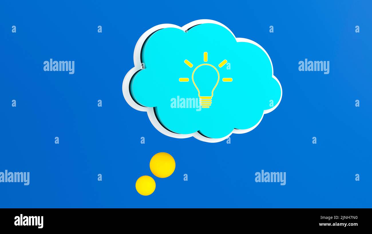 speech bubble and ideas Stock Photo - Alamy