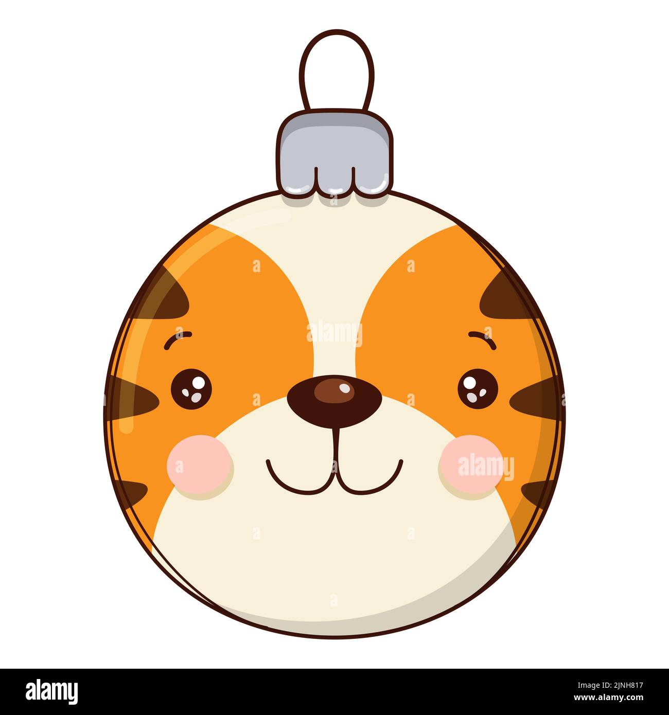 Cute christmas tree ball character Stock Vector Image & Art - Alamy