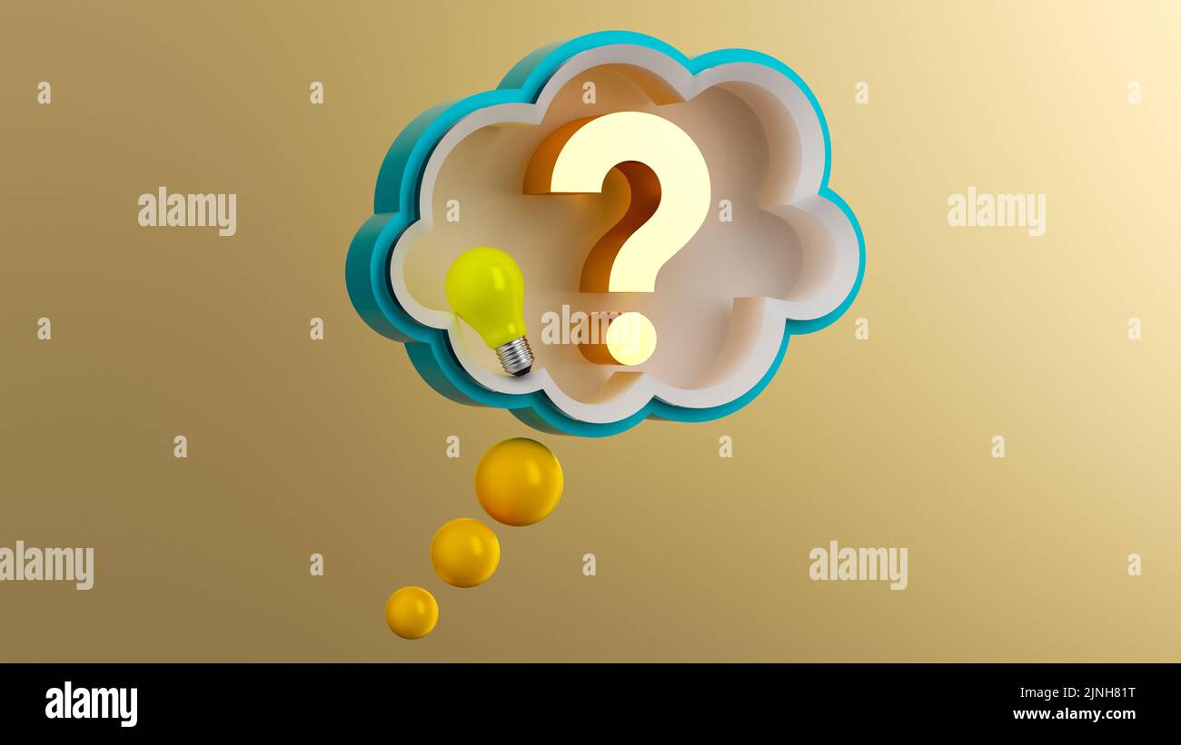 question mark and speech bubble Stock Photo - Alamy