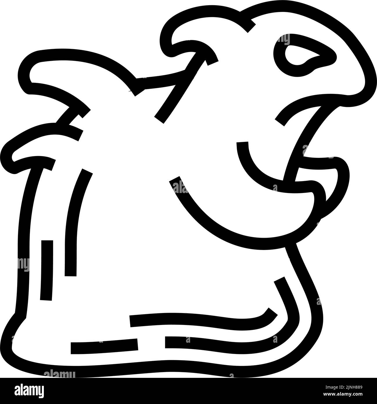 jelly monster line icon vector illustration Stock Vector Image & Art ...