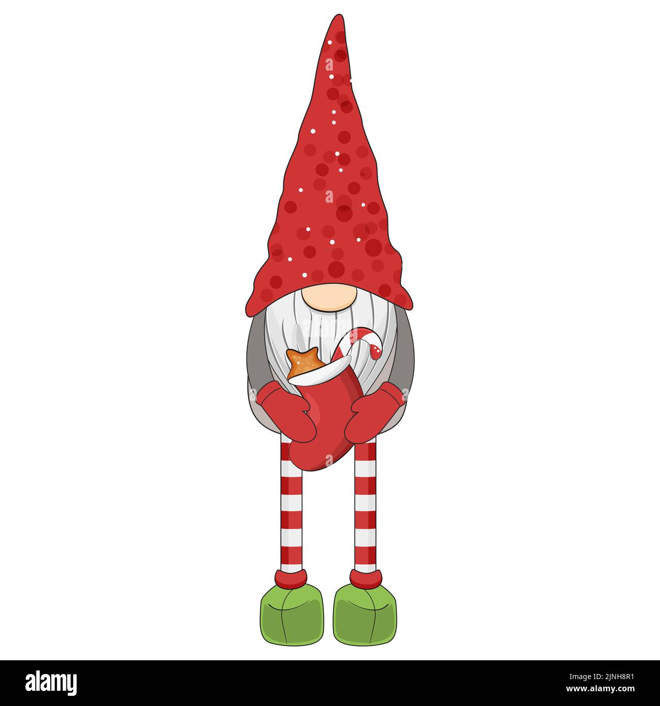 Christmas santa dwarf happy Stock Vector Images - Alamy