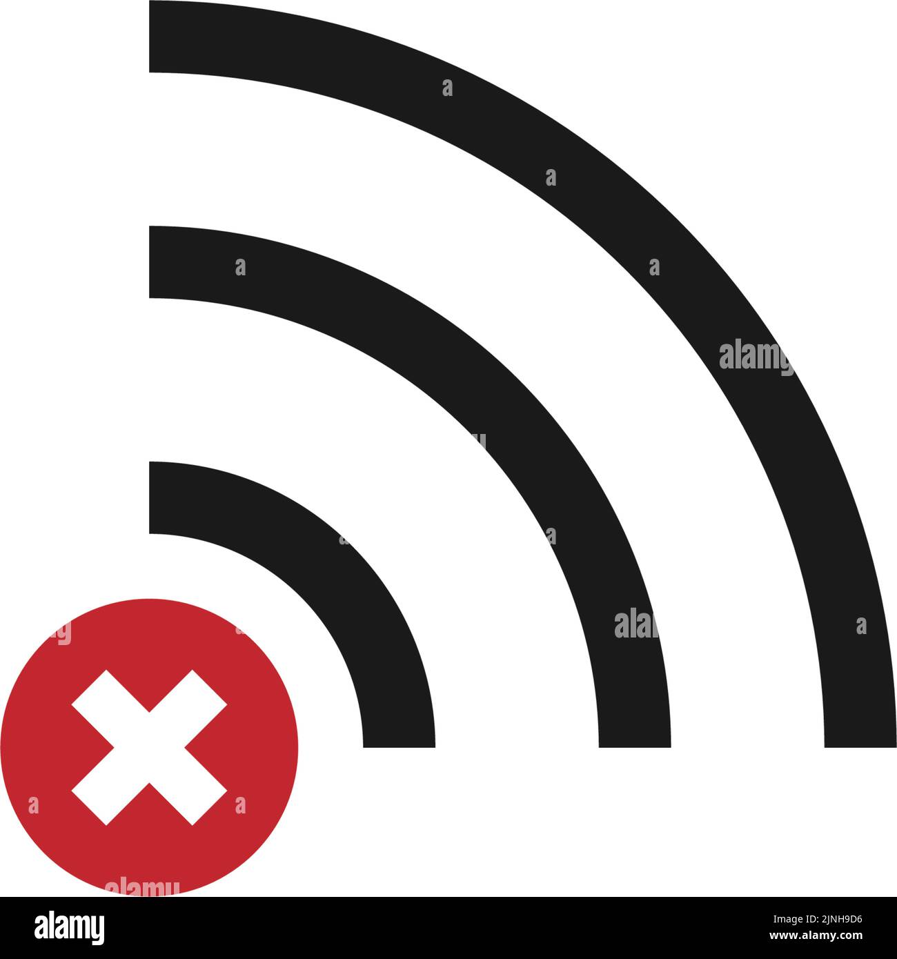 Signal disconected, signal cut off icon template Stock Vector Image ...