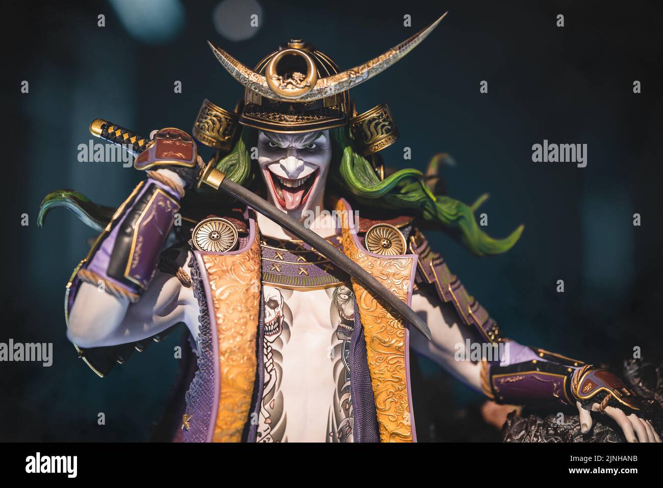 A DC Universe Samurai Joker figurine by XM Studios Stock Photo - Alamy