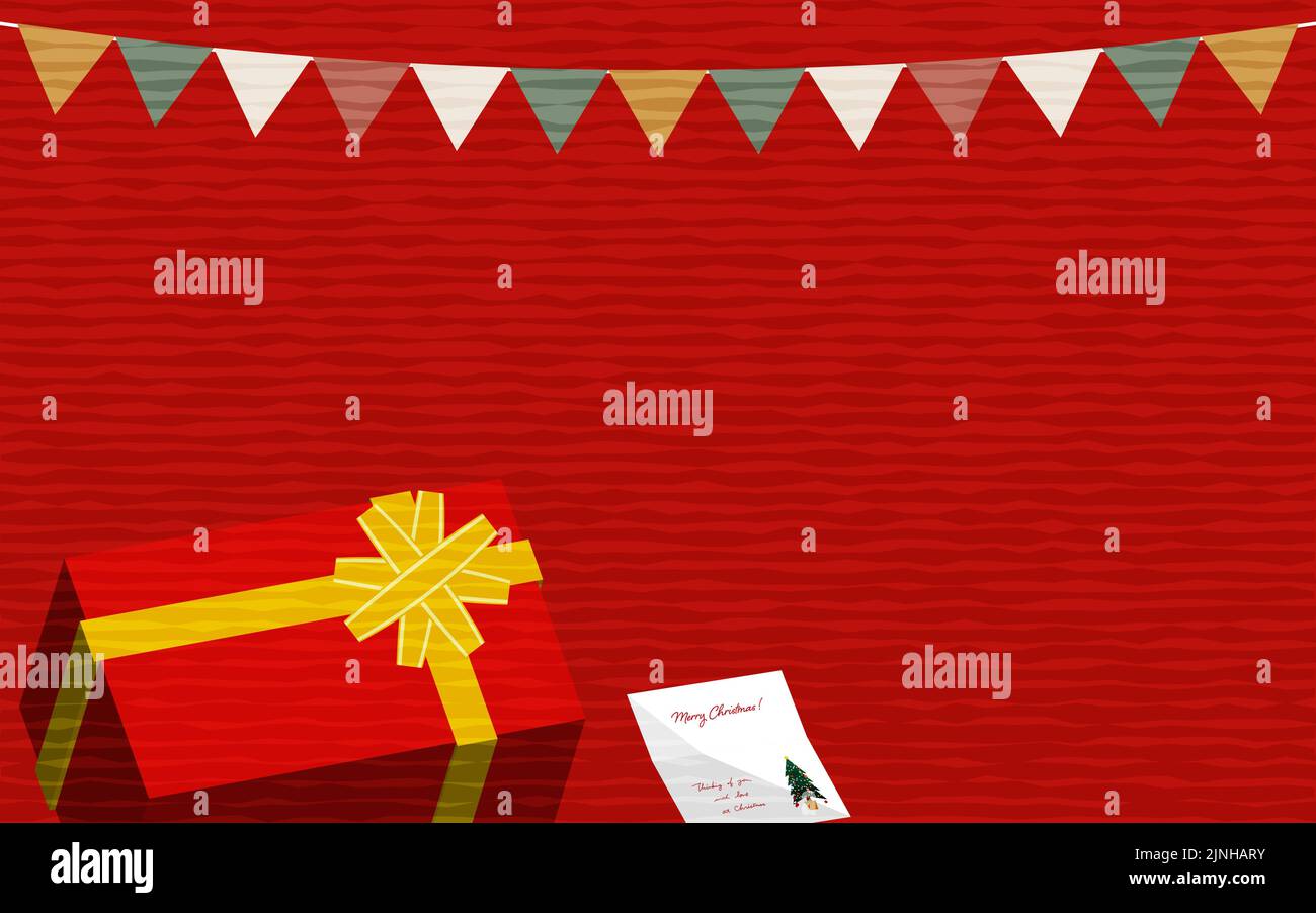 Garland and present box poster Stock Vector Image & Art - Alamy