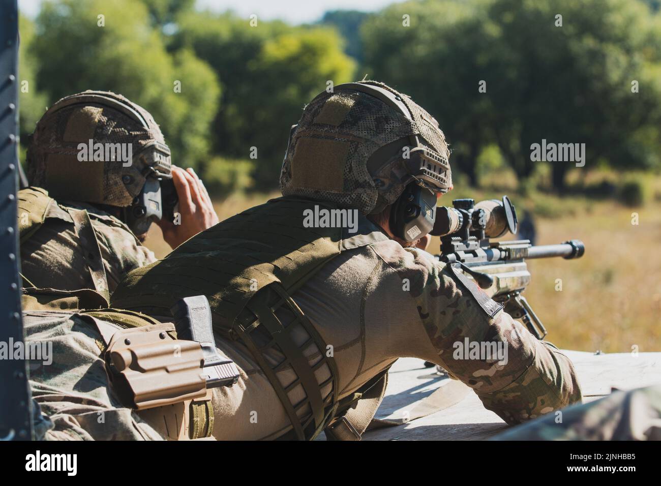 Soldiers from various countries competed in the "Mogadishu" section of ...