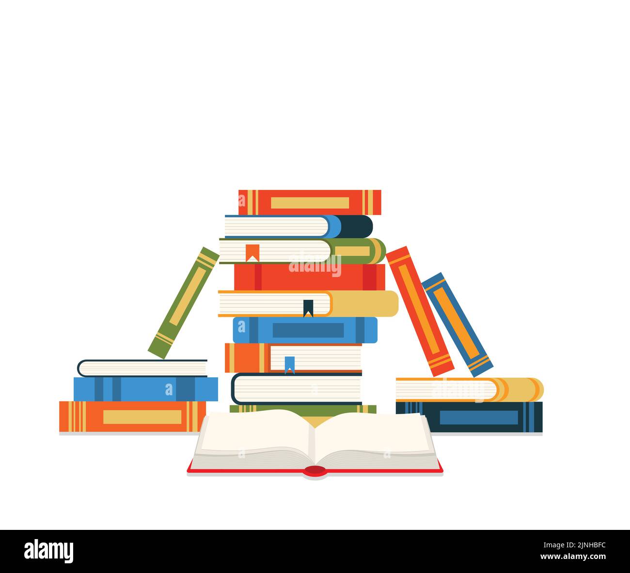 Cartoon illustration huge stack paper hi-res stock photography and ...