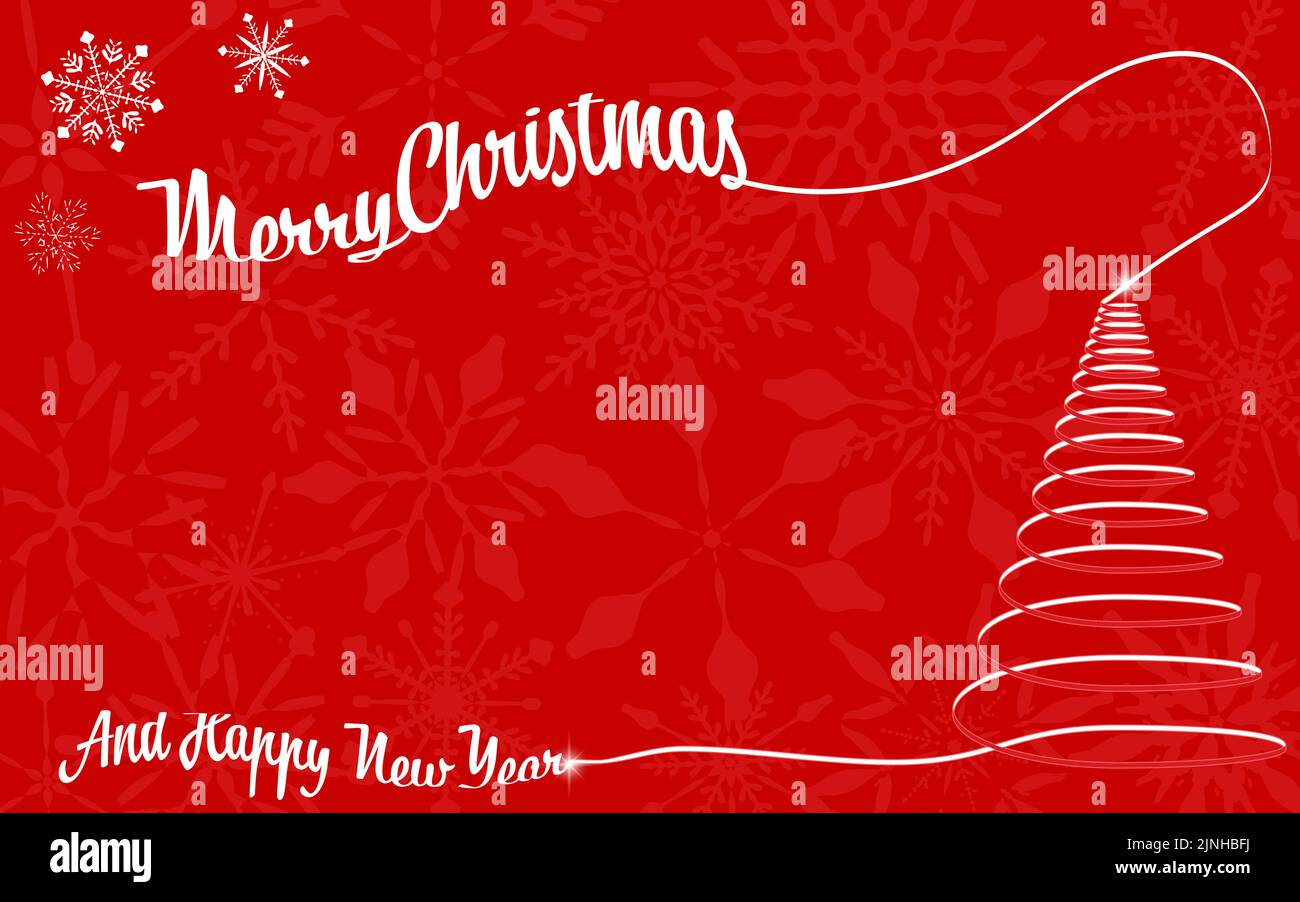 Ribbon Christmas tree Christmas card Stock Vector Image & Art - Alamy