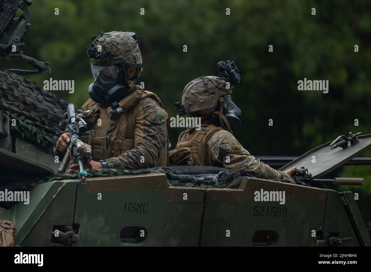 U.S. Marines with 2d Light Armored Reconnaissance Battalion (LAR), 2d ...