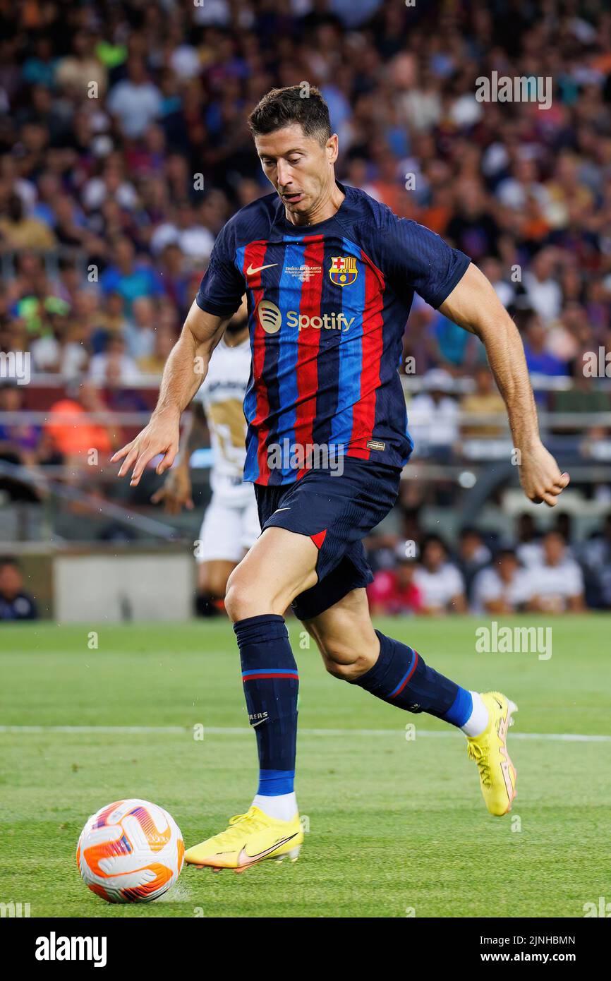 BARCELONA - AUG 7: Lewandowski in action during the Joan Gamper Throphy ...