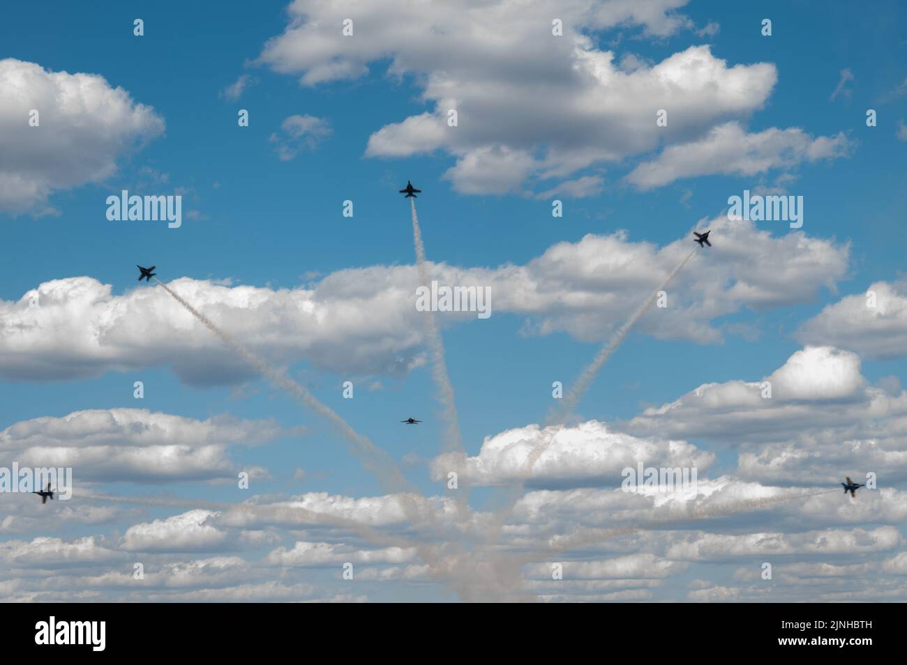 The U.S. Navy Flight Demonstration Squadron, the Blue Angels, perform a ...