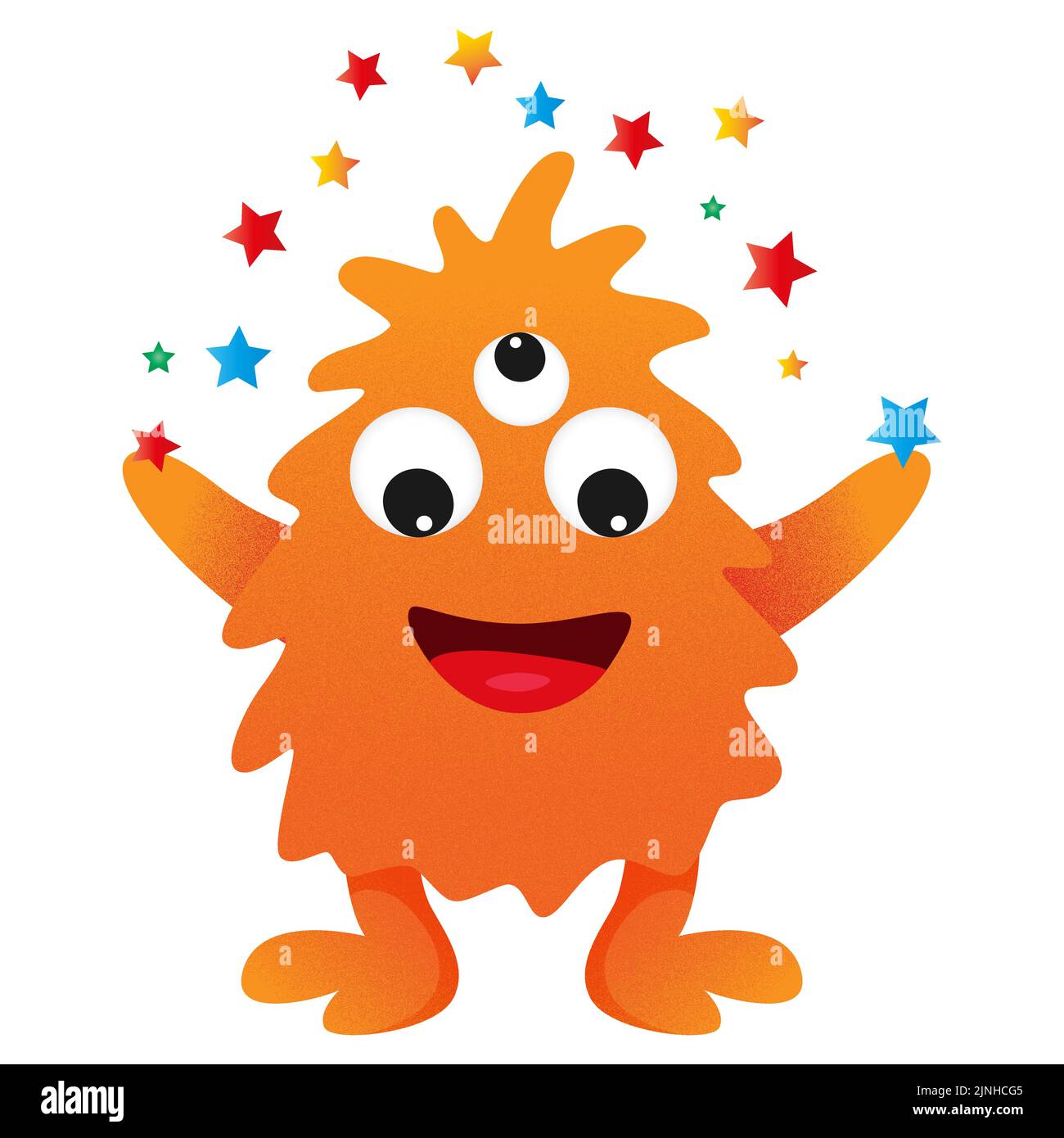 Colorful cute monster. Funny cartoon character. Vector illustration ...