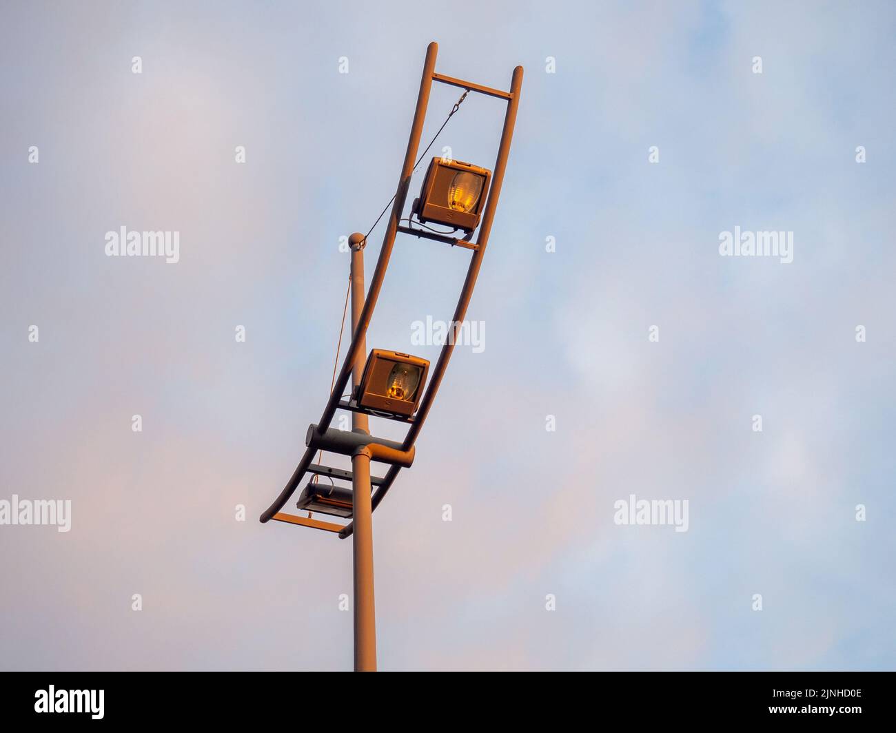 Lantern against the sky. Street lighting device. Electricity. Modern ...