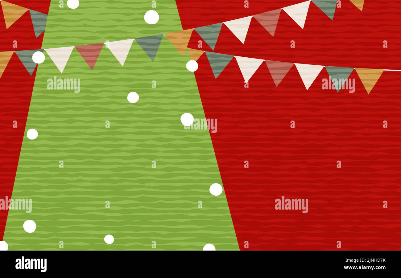 Garland and Christmas tree poster Stock Vector Image & Art - Alamy