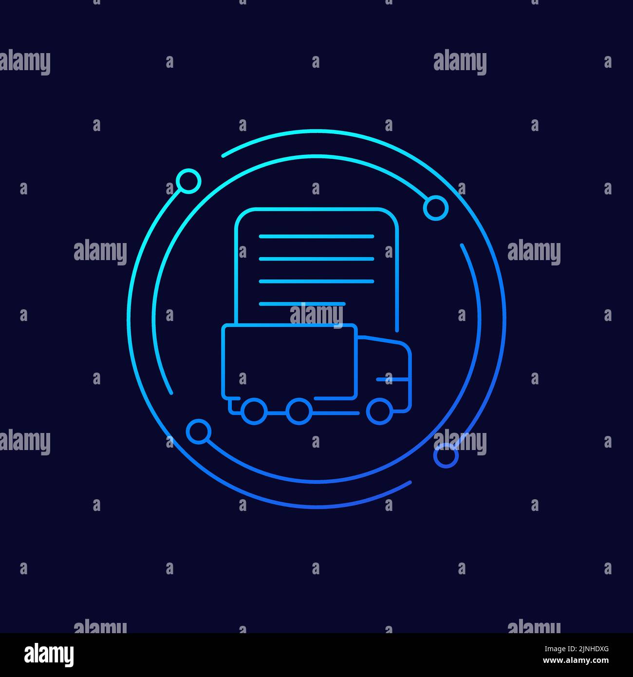 transport document or CMR line icon, vector Stock Vector Image & Art ...