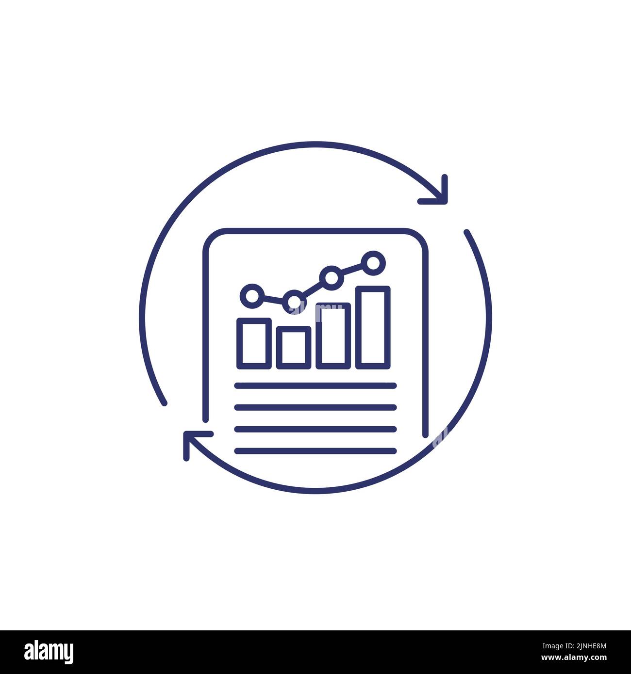 Update Report Line Icon Vector Stock Vector Image And Art Alamy