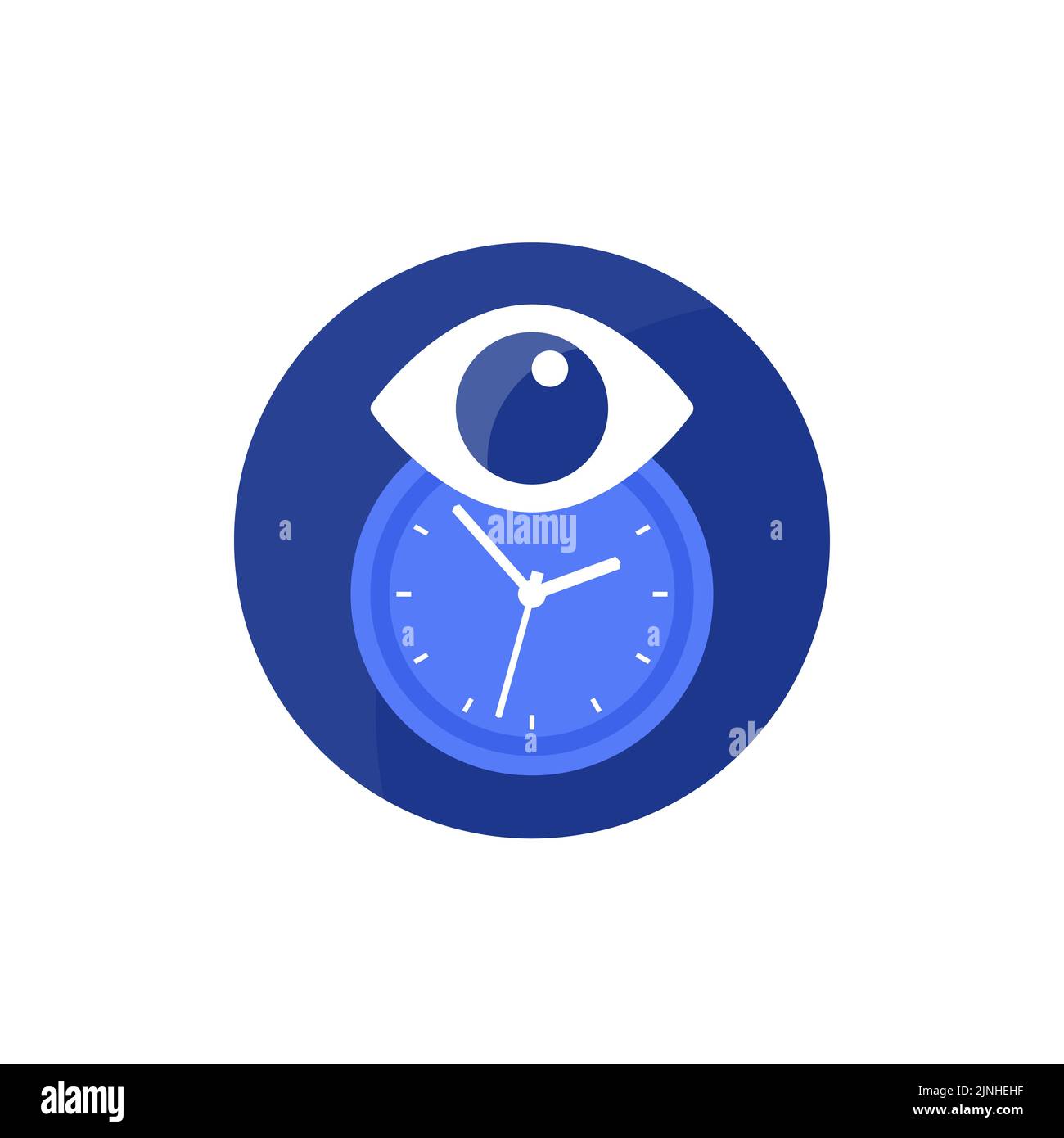 eye and clock, time icon, flat vector Stock Vector Image & Art - Alamy