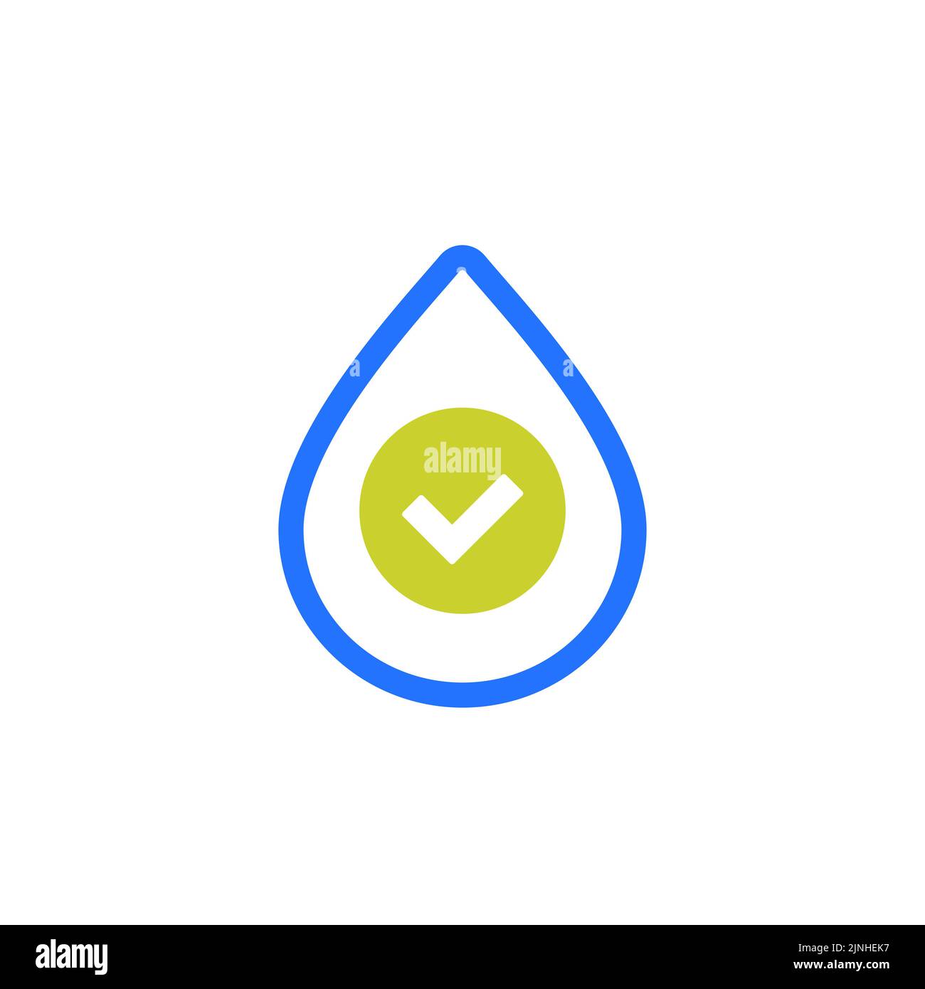 water drop icon and a check mark Stock Vector Image & Art - Alamy