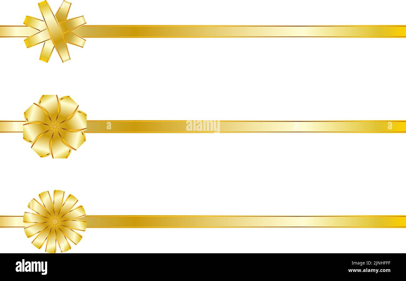 Gorgeous ribbon decoration frame with golden gradation Stock Vector ...