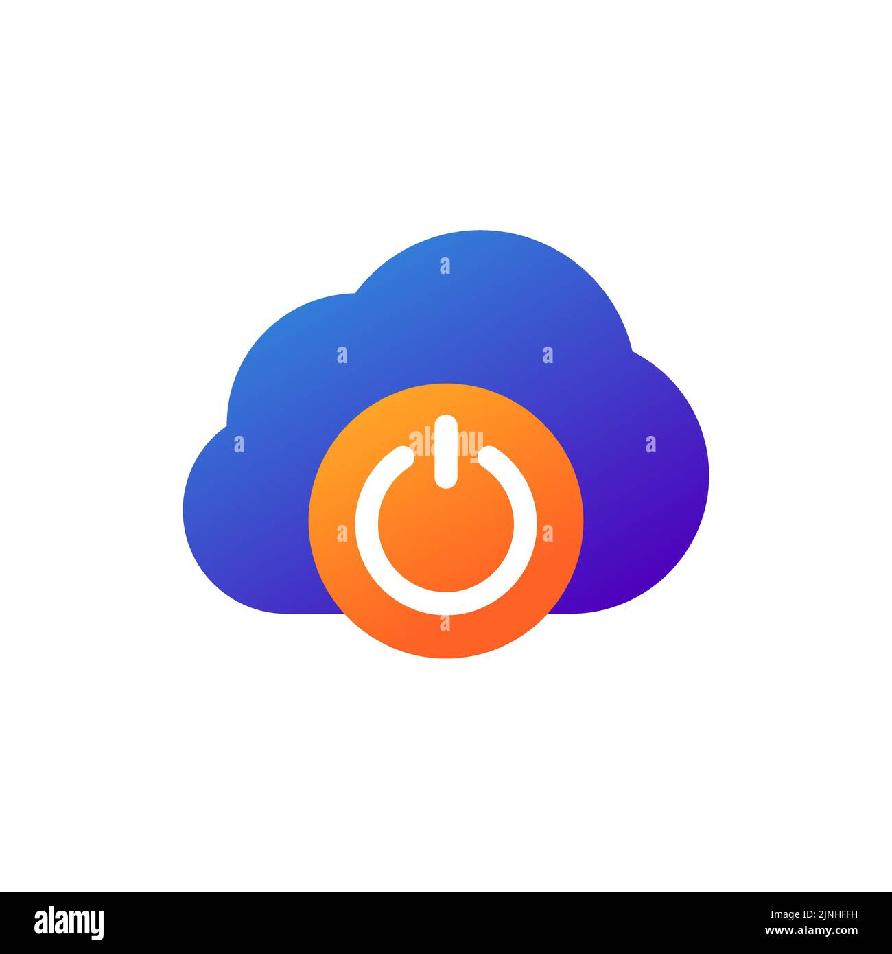 Cloud and off button, vector icon Stock Vector Image & Art - Alamy