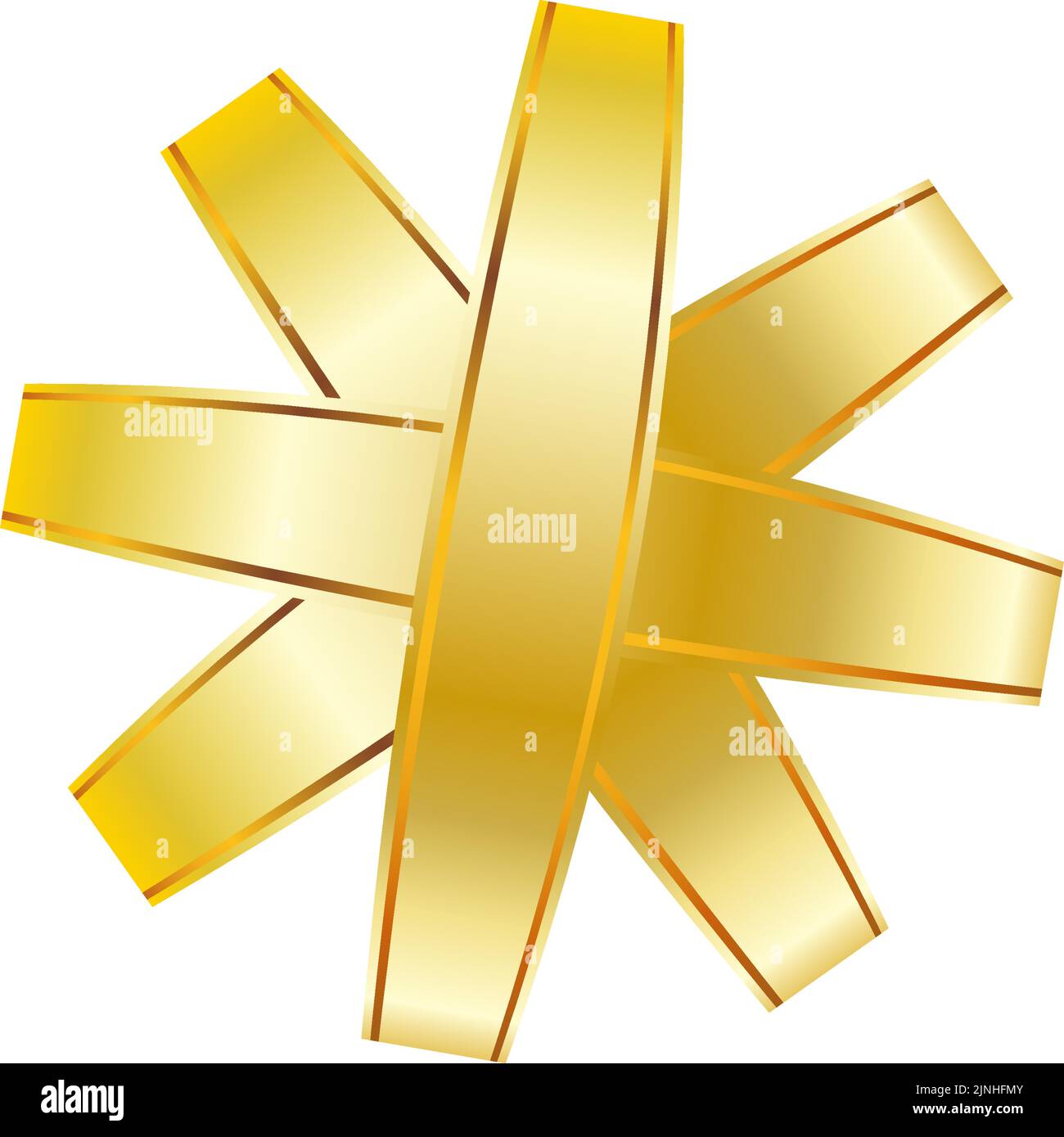 Gorgeous ribbon decoration with golden gradation Stock Vector Image ...