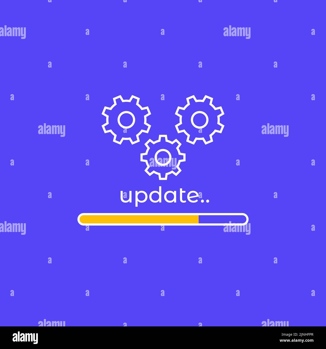 update, system upgrade design with progress bar Stock Vector Image ...