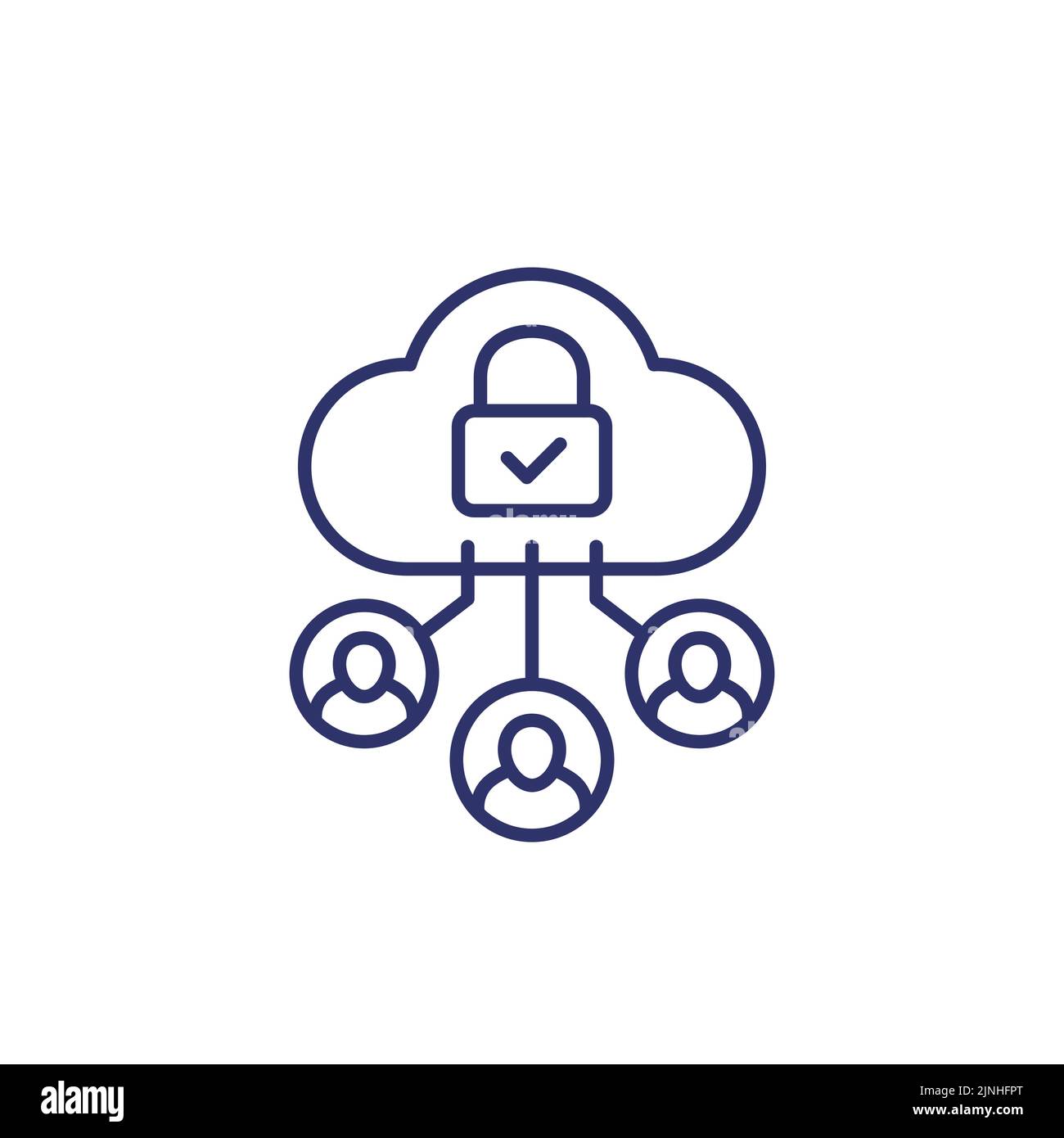 Private cloud service line Cut Out Stock Images & Pictures - Alamy