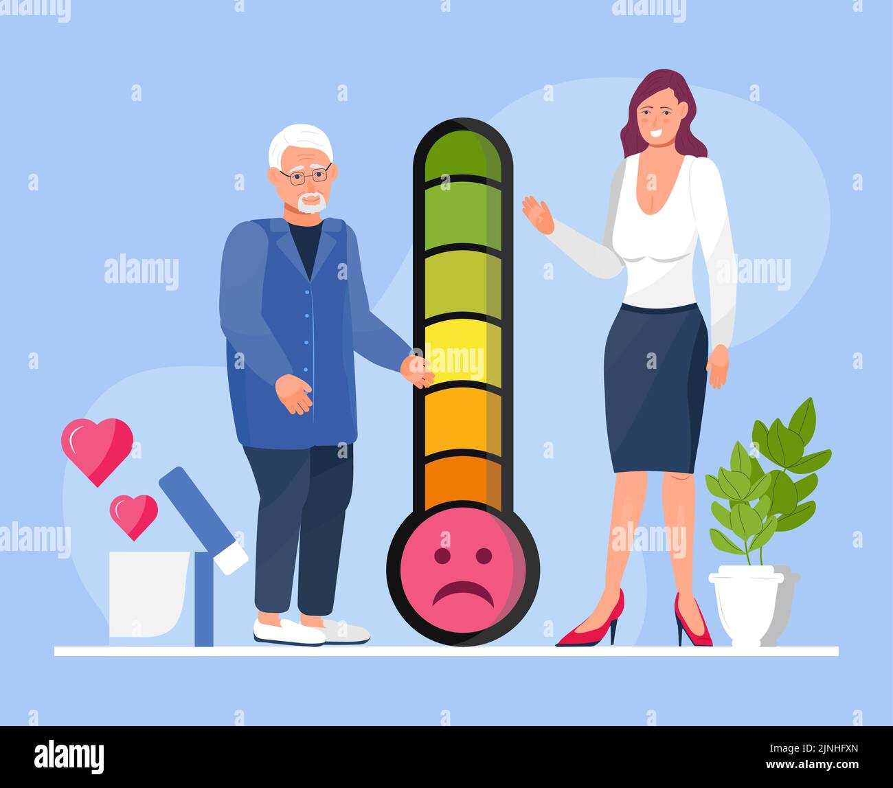 Mood indicator concept vector. Professional productivity in work ...