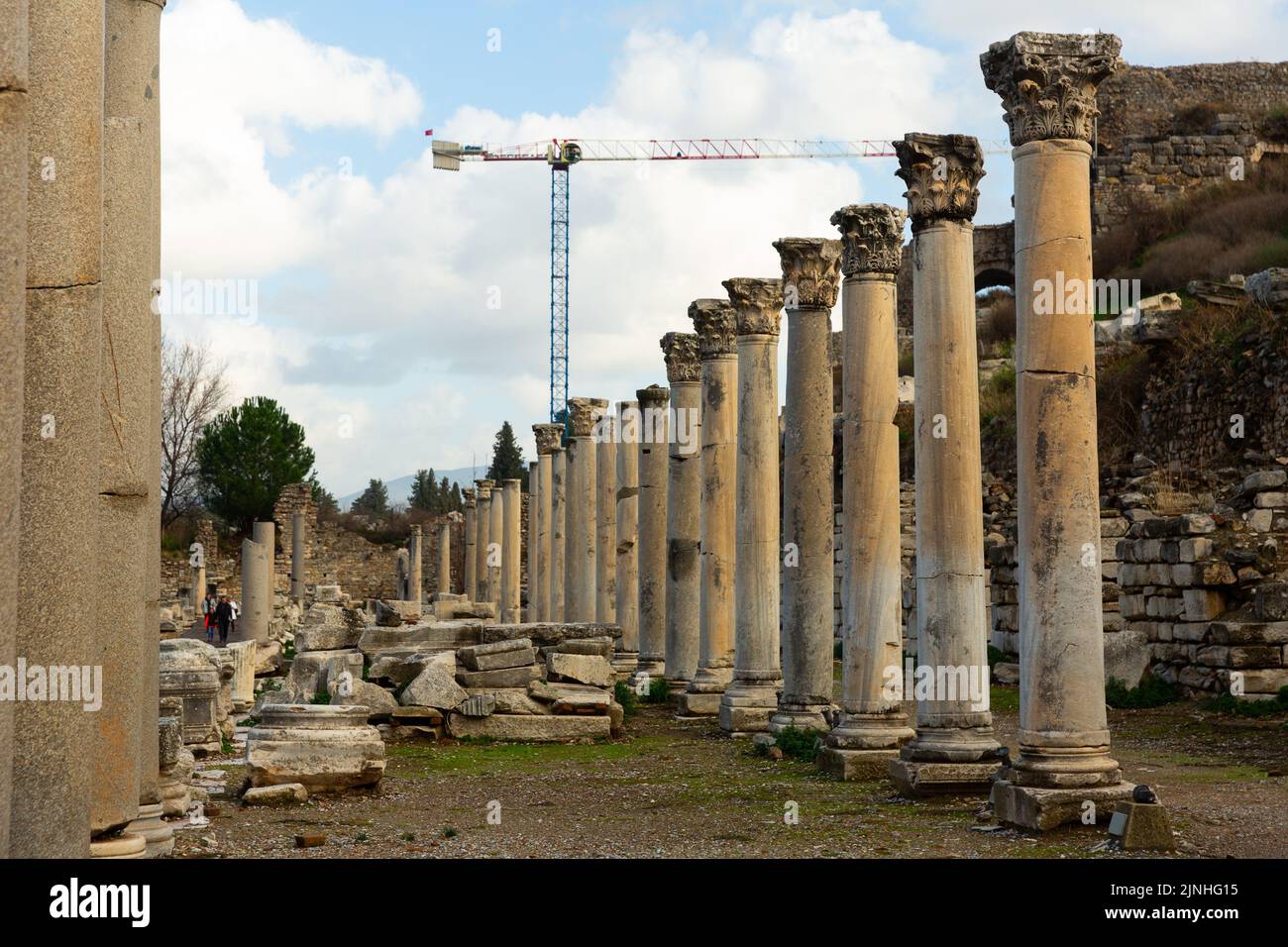 Ruins of Roman Commercial Agora in Ephesus, Turkey Stock Photo - Alamy